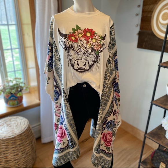 Tops | Highland Cow Custom Poncho | Poshmark